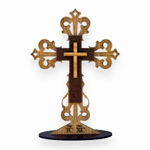 Drveni krst sa postoljem - veći :: SERBIAN SHOP