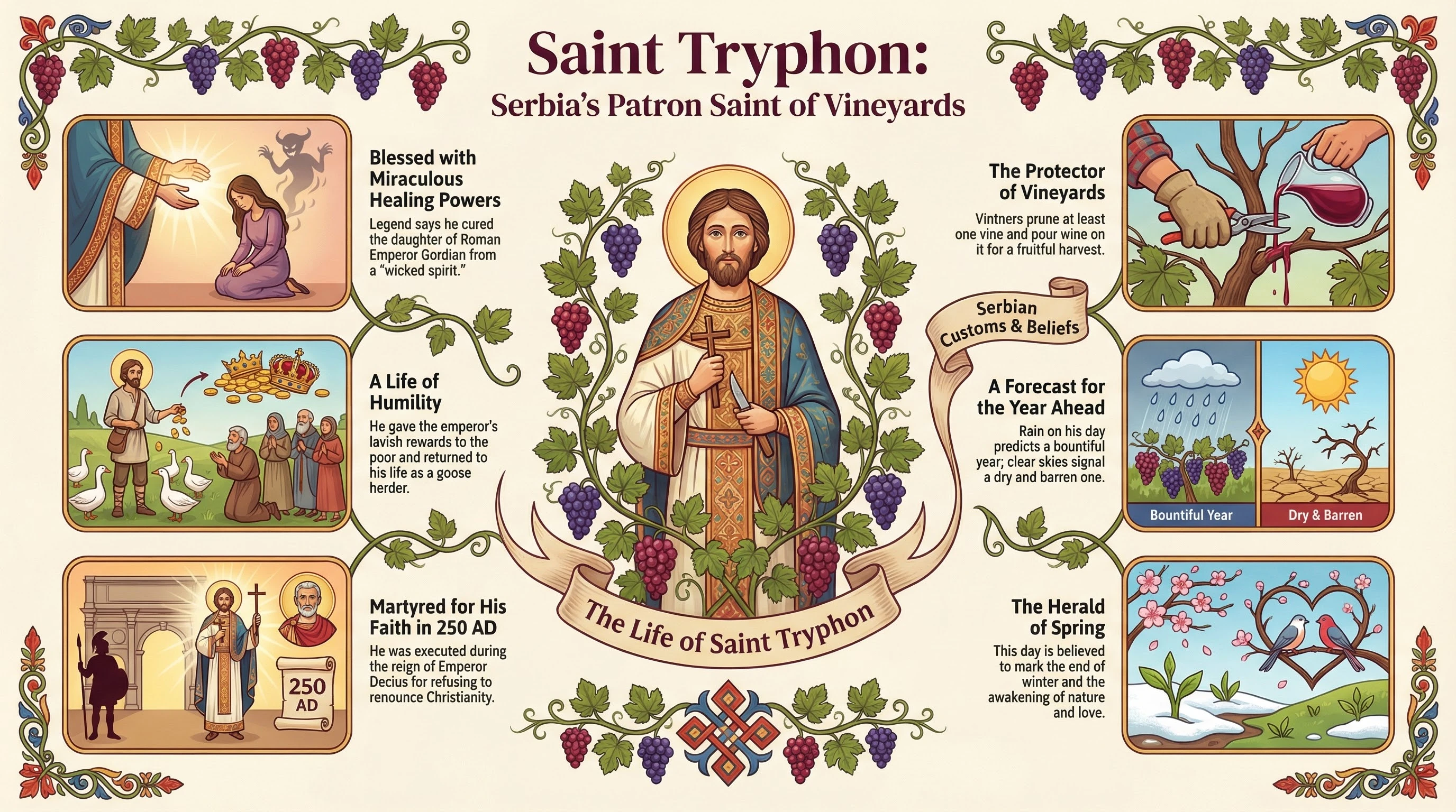 St. Tryphon Slava (Feb 14) - Winemakers’ Patron & Customs
